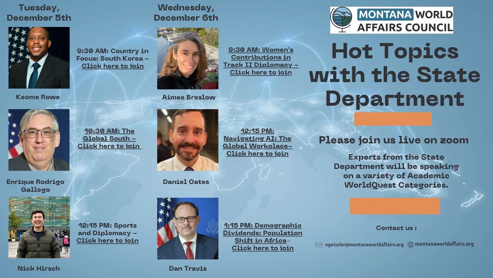 Hot Topics With the State Department